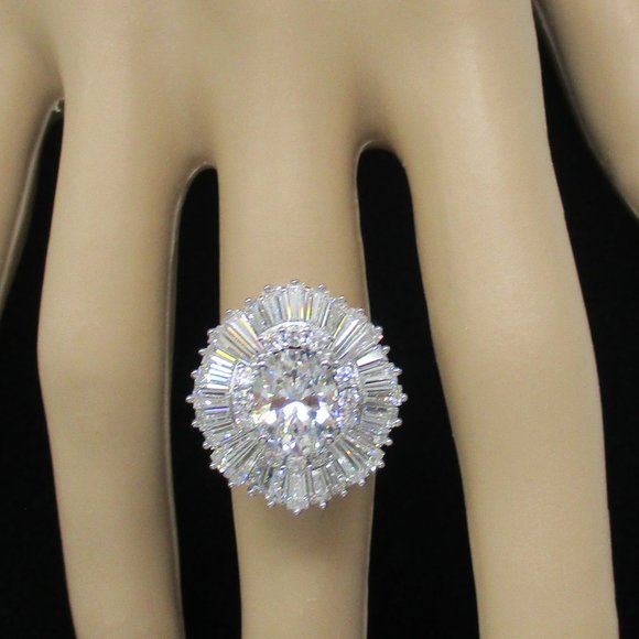 Absolute Simulated Diamond | Jewelry | 624ct Absolute Oval Baguette ...